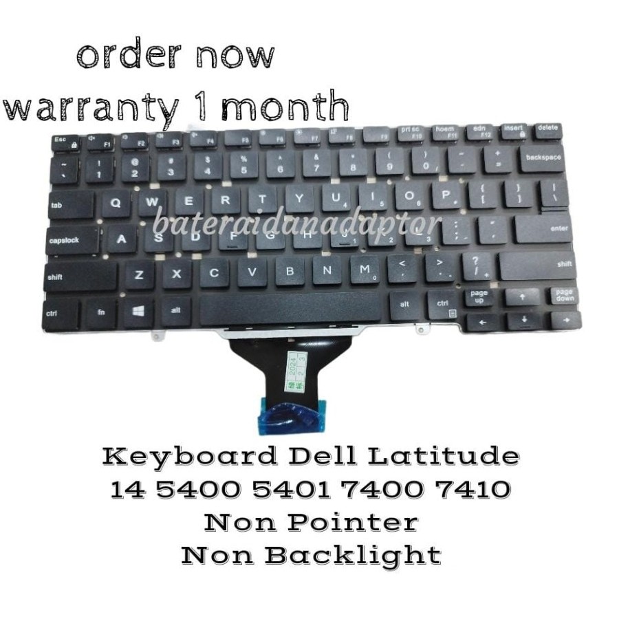 Jual Keyboard Dell Latitude 14 5400 5401 7400 7410 Non Pointer Non ...