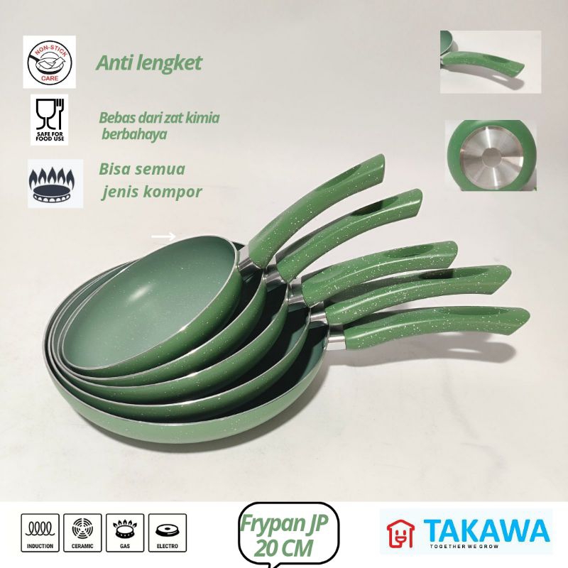 Jual Frypan Takawa JP 20 CM/Teflon Takawa Anti Lengket Murah Meriah ...