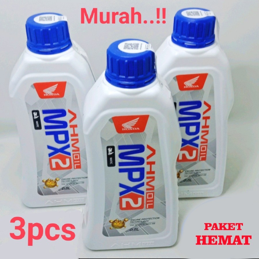 Jual paket hemat 3 Botol oli mpx2 matic 800ml oli AHM mpx2 matic / oli ...
