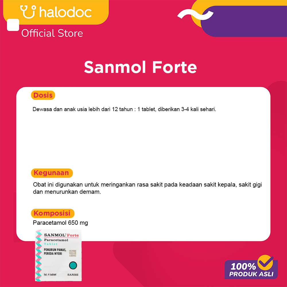 Jual Sanmol Forte 4 Tablet | Shopee Indonesia