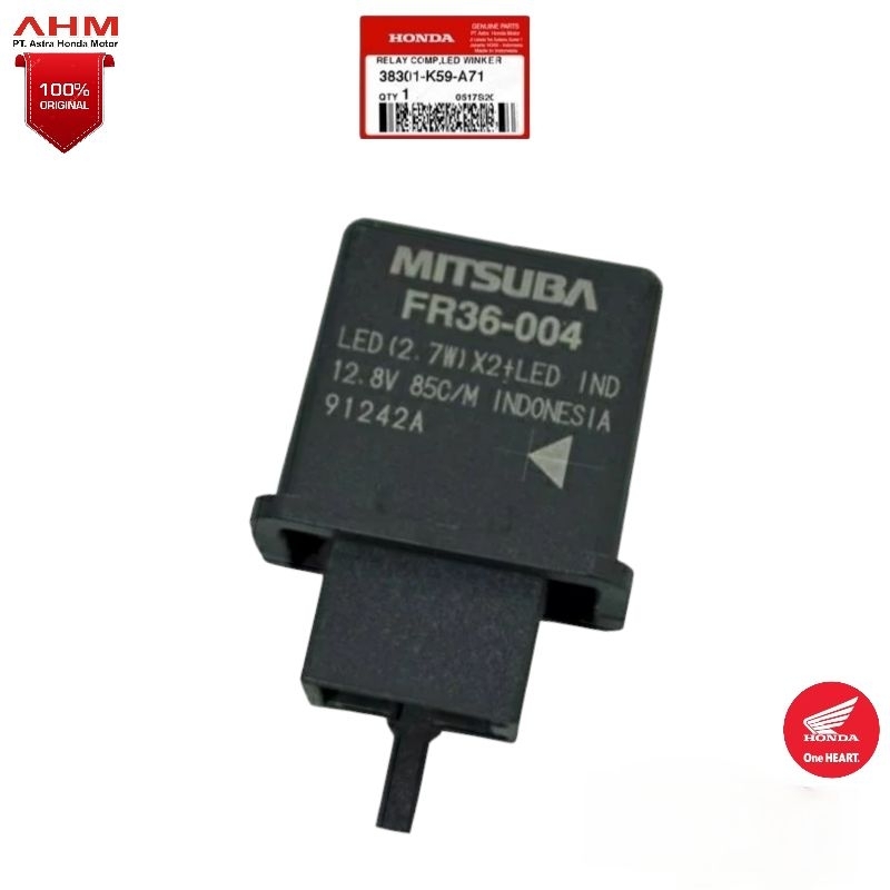 Jual 383001-K59-A71 plasher relay comp led winker Vario 125 150 new LED ...