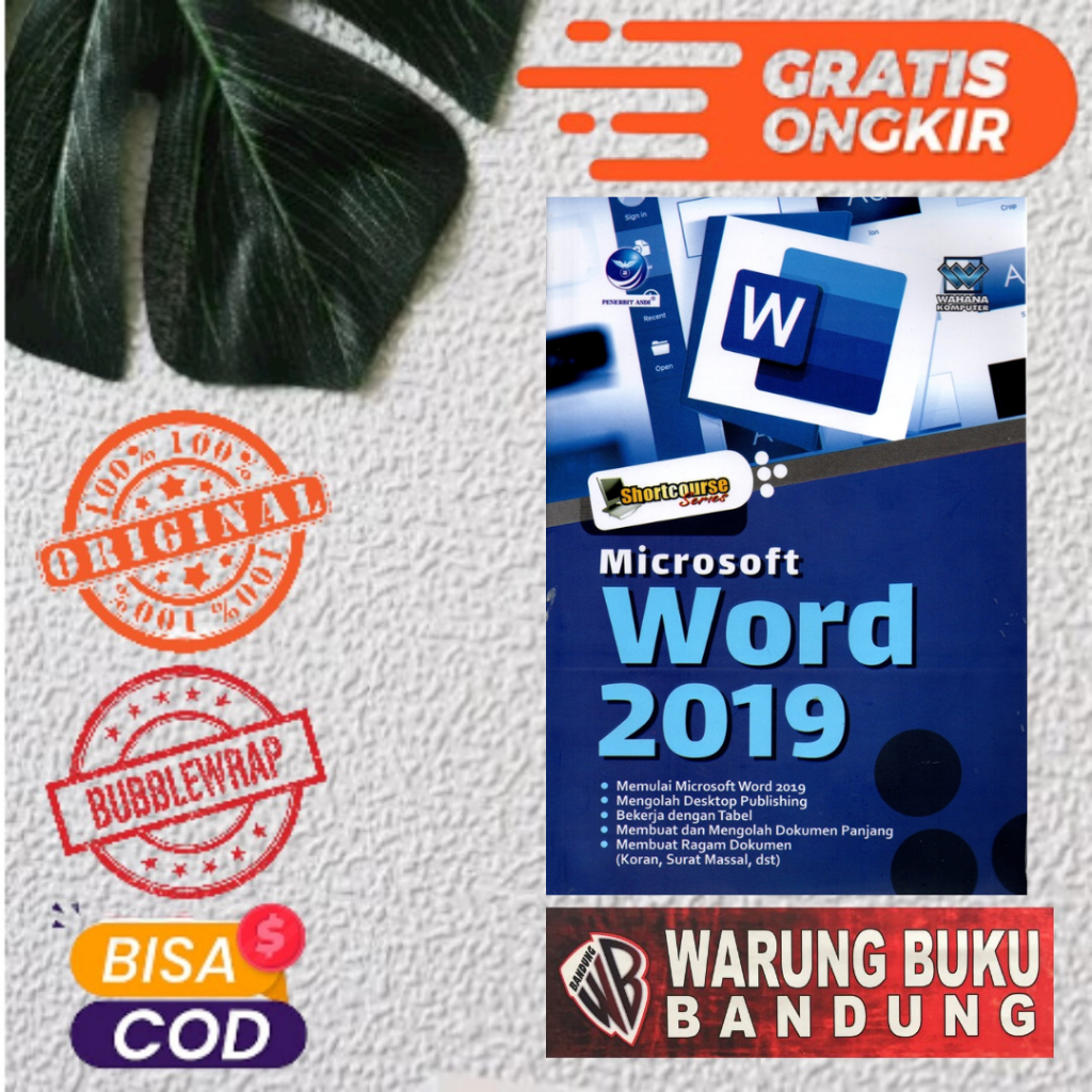 Jual Buku Shortcourse Series Microsoft Word 2019 - Wahana Koputer | Shopee Indonesia