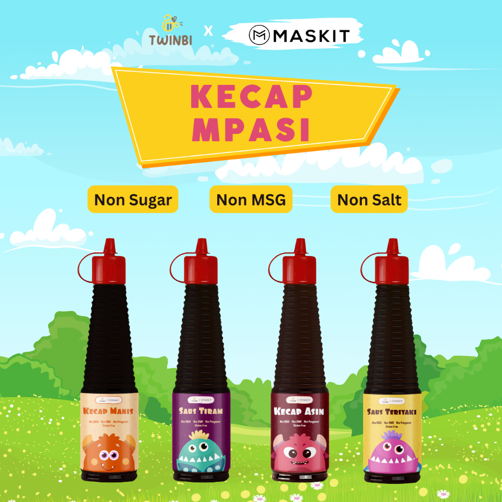 Jual Twinbi MPASI Saus Tiram Kecap Asin Manis Teriyaki MPASI Bayi ...
