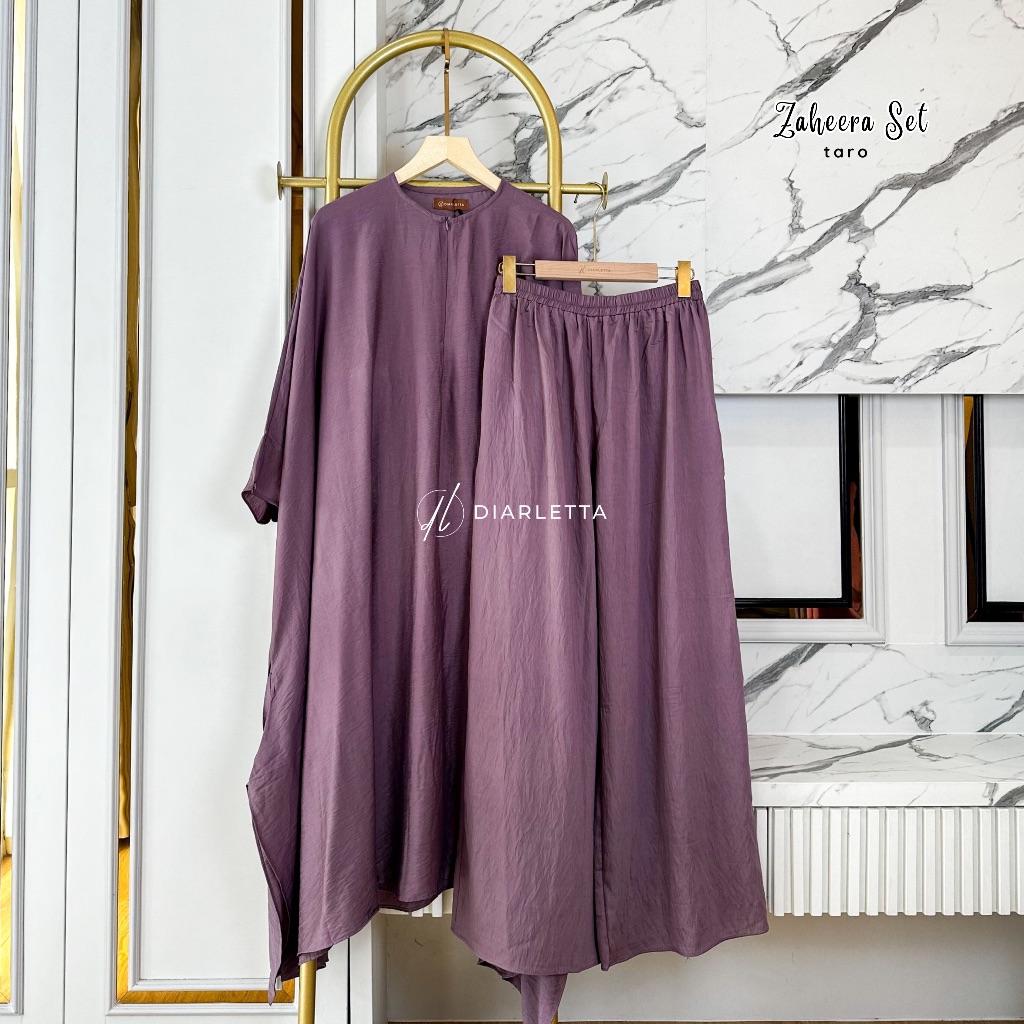 Jual Zaheera Abaya Set Kulot Abaya Tunik Jumbo Polo Linen Premium BY DIARLETTA | Shopee Indonesia