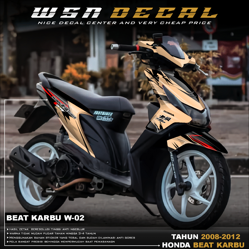 Jual (TERLARIS) Decal Sticker BEAT KARBU 2008 - 2012 FULL BODY - Stiker ...