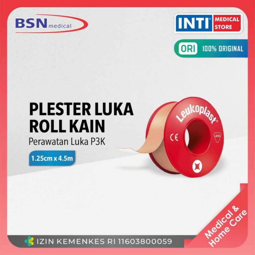 Jual BSN | Leukoplast Plester Kain 1,25 cm x 4,5 m | Plester Kain Coklat | Shopee Indonesia