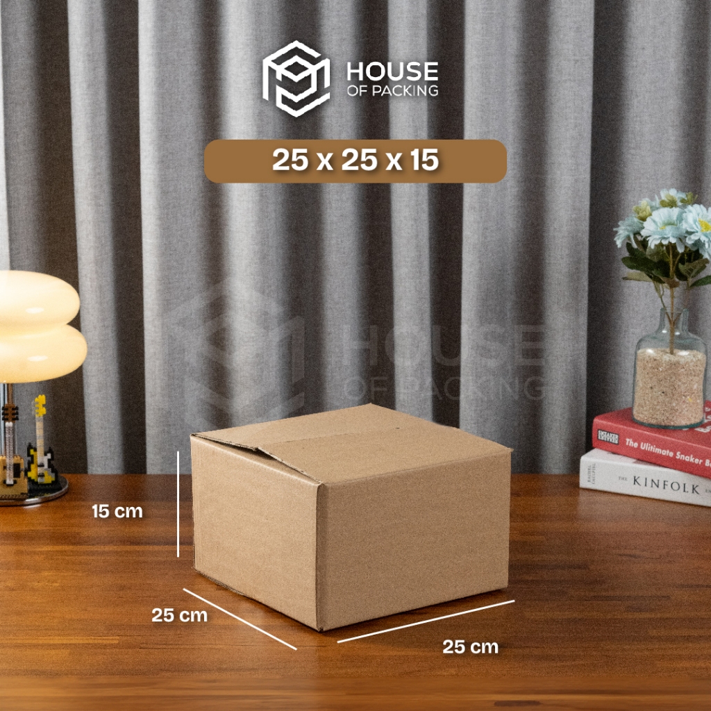 Jual Kardus Karton Box Packing 25x25x15 CM Box Polos | Shopee Indonesia