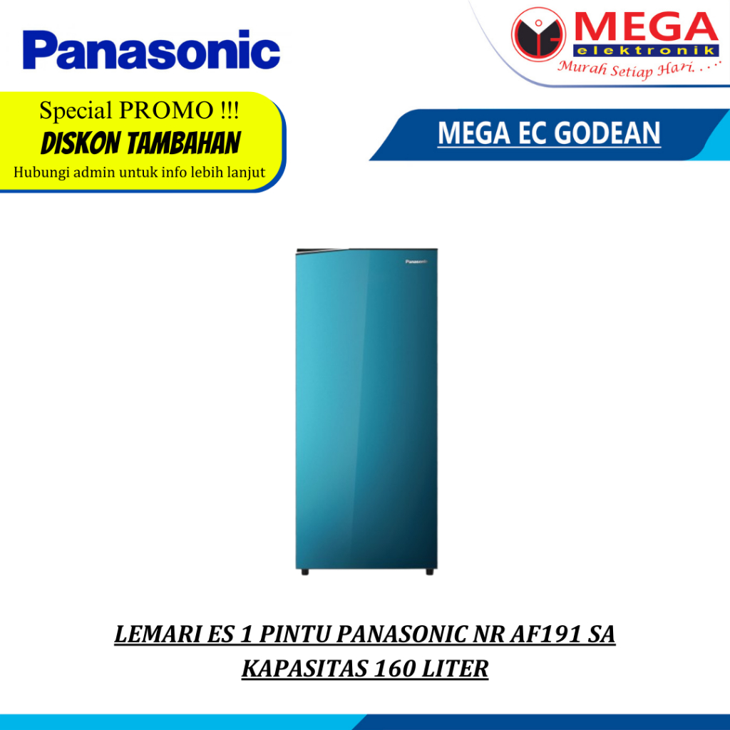 Jual LEMARI ES 1 PINTU PANASONIC NR AF191 SA KAPASITAS 160 LITER | Shopee Indonesia