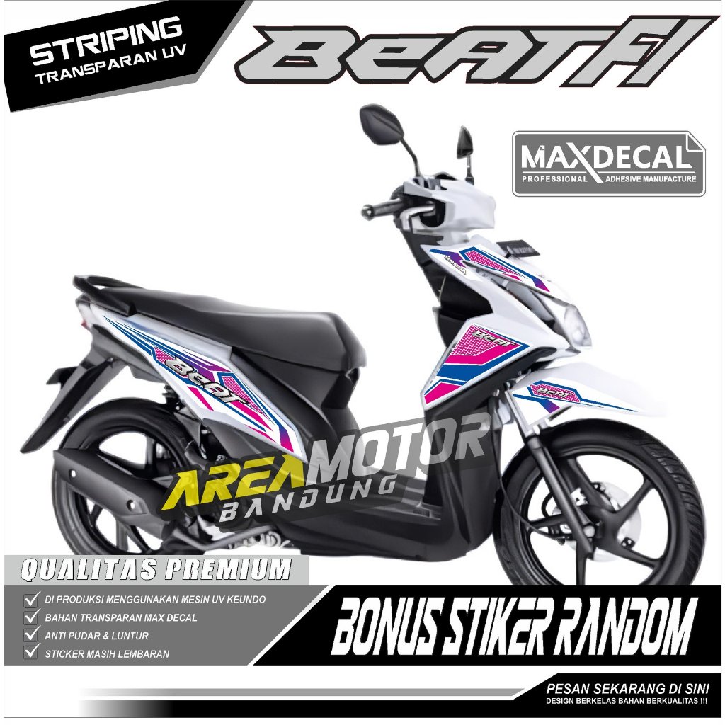 Jual DECAL BEAT FI 2012- 2015 Transparan / Sticker BEAT FI Transparan ...