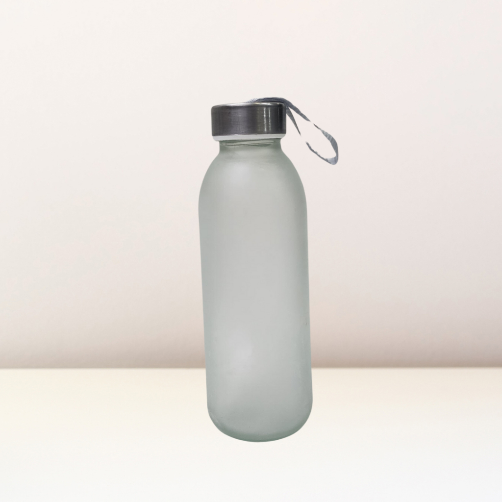 Jual Botol Minum Kaca Doff 420ml Botol Doff Pocong Round Bottle Sedang ...
