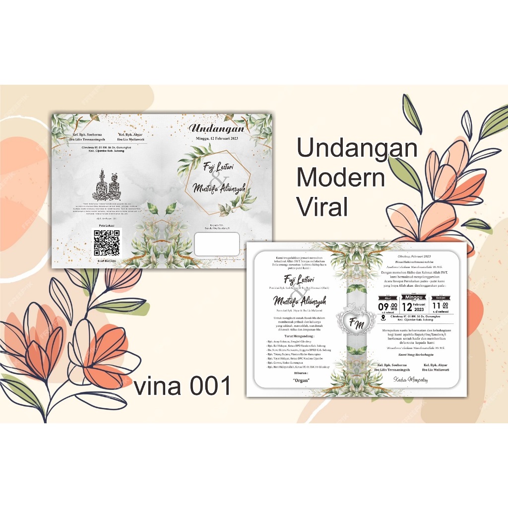 Jual UNDANGAN|VIRAL|MODERN|KEKINIAN | Shopee Indonesia