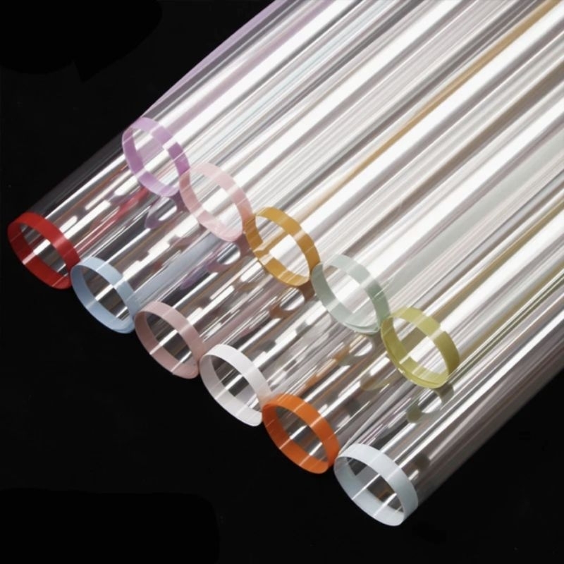 Jual 5LEMBAR Kertas Cellophane Bening List Kertas Buket Transparan ...