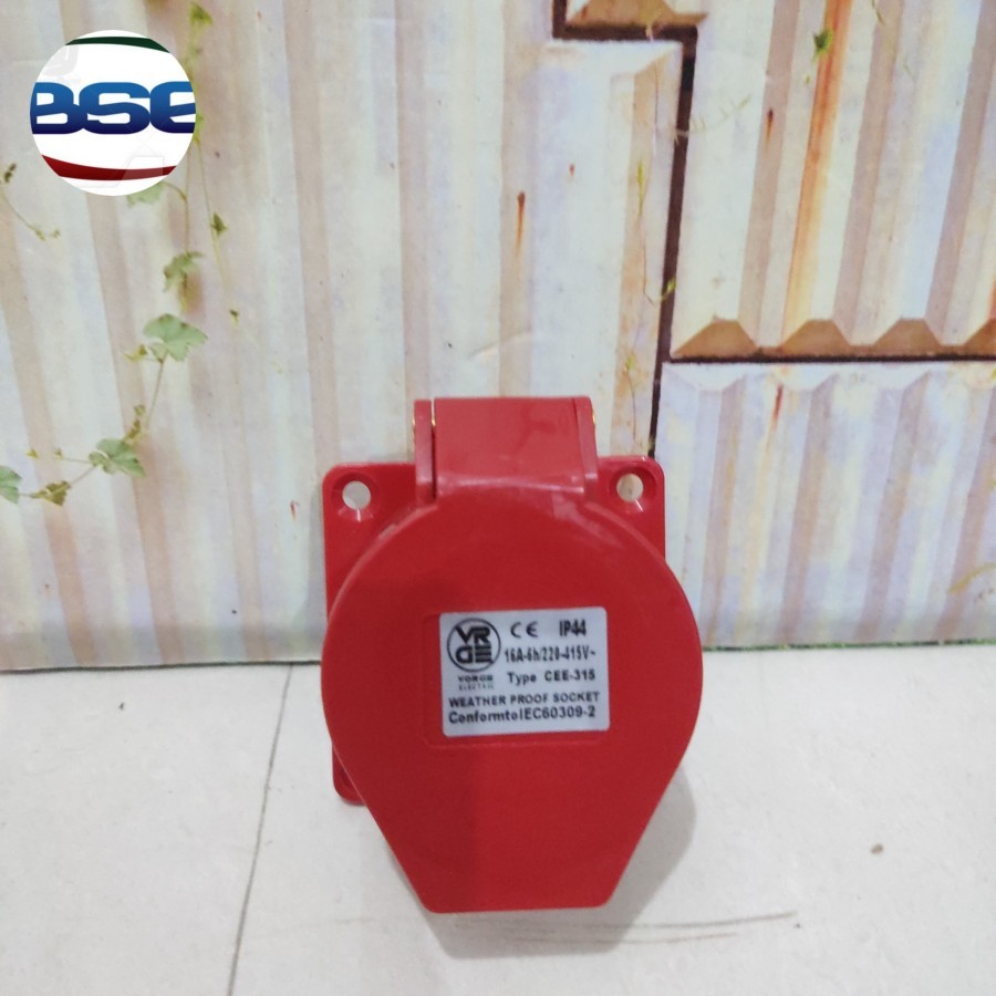 Jual Industrial Panel Mounting Socket 5Pole 5 Pole 16A CEE 315 5Pin 5 ...