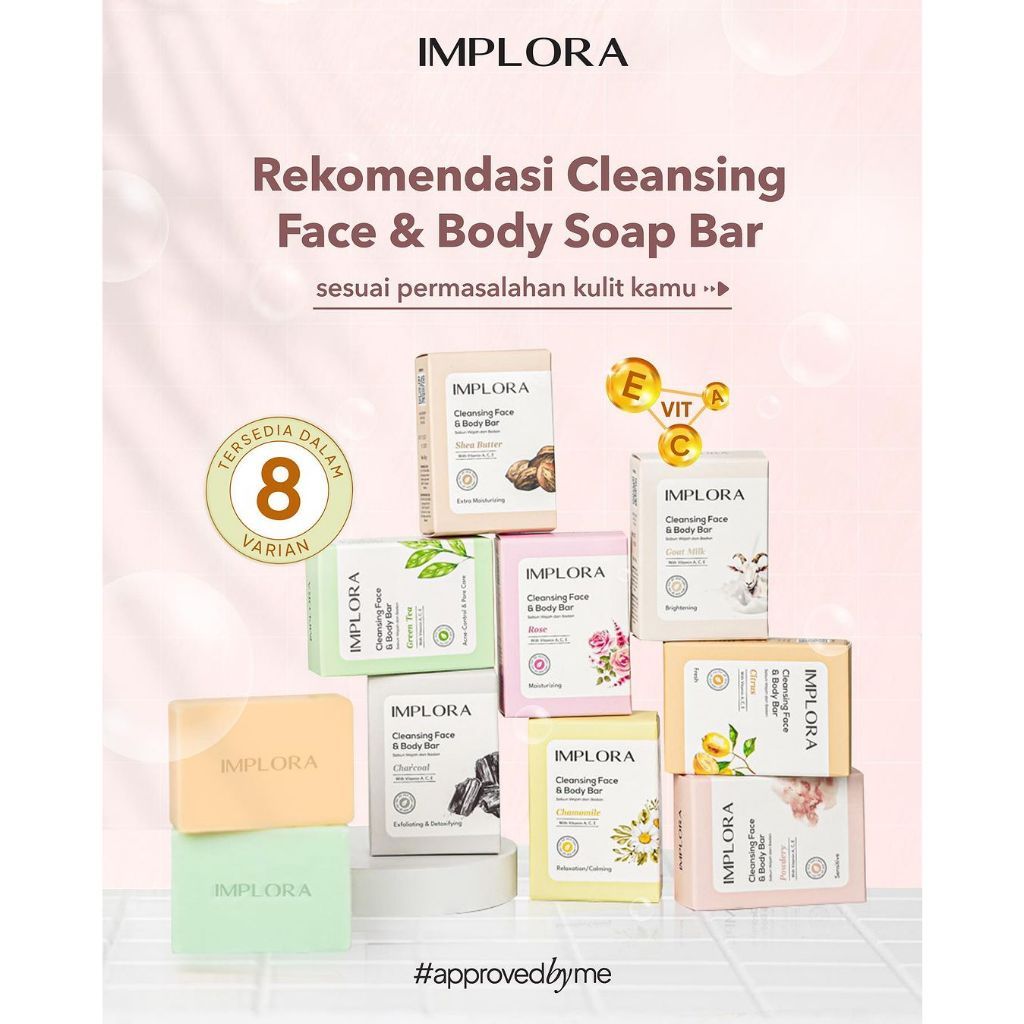 Jual Implora Cleansing Face & Body Bar Soap sabun wajah dan badan ...
