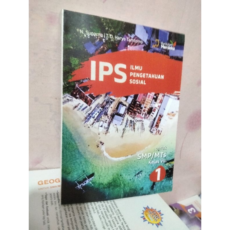 Jual buku ips kelas 7/VII/1 smp/mts Erlangga kurmer kurikulum merdeka ...