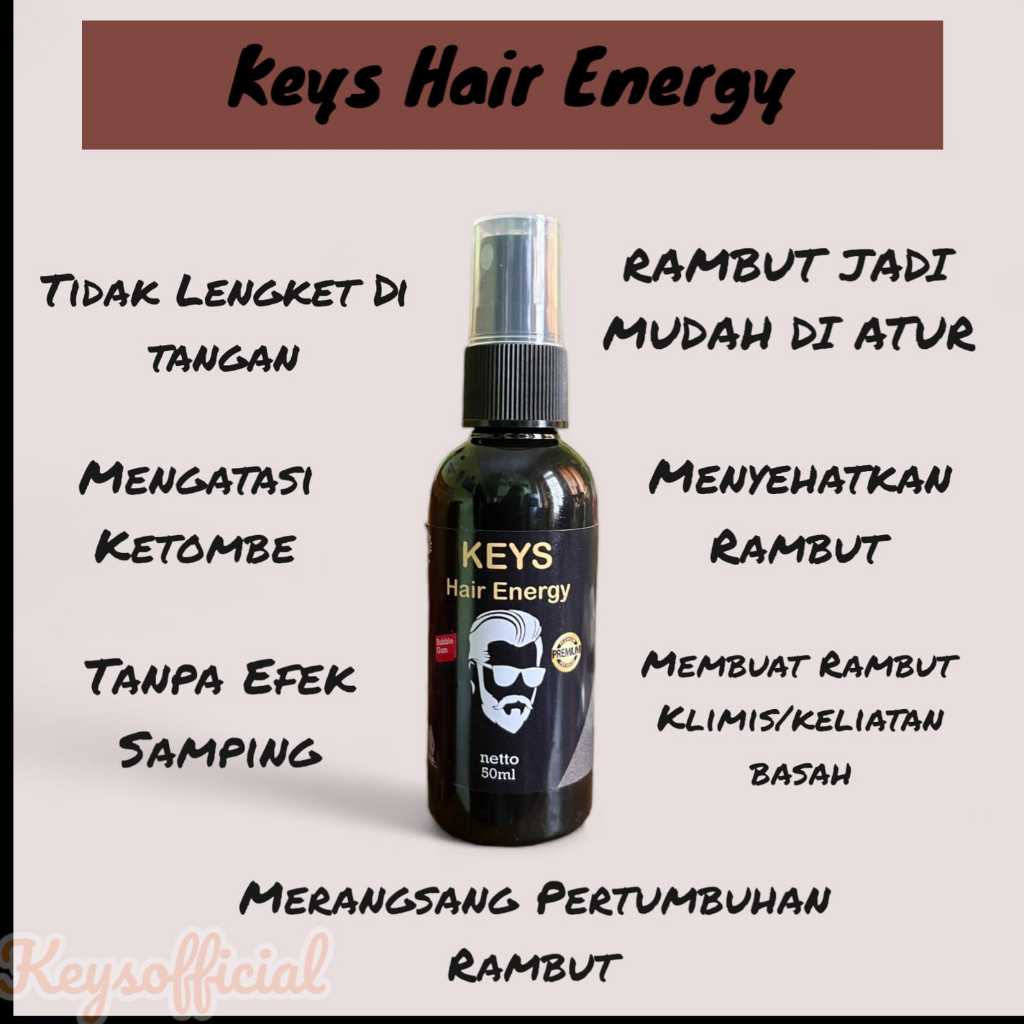 Jual Minyak Rambut Spray Keys Hair Energy 50 ml | Shopee Indonesia