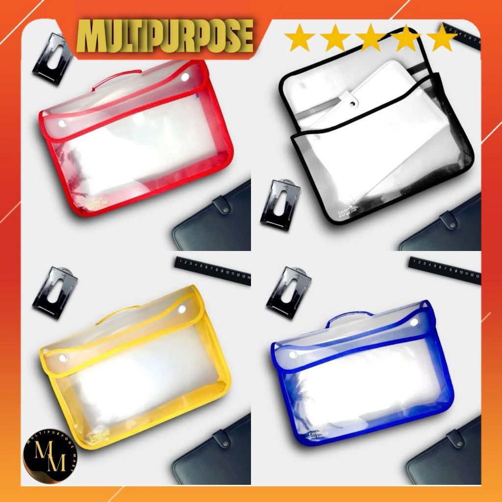 Jual MAP KANCING PLASTIK 2 JARING FOLIO / ZIPPER SCHOOL BAG/ MAP ...