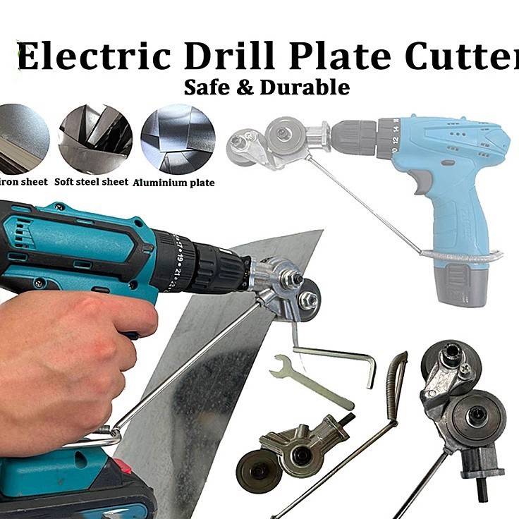 Jual Baru KONGDO Adapter drill PLATE CUTTER alat potong gunting Plat ...