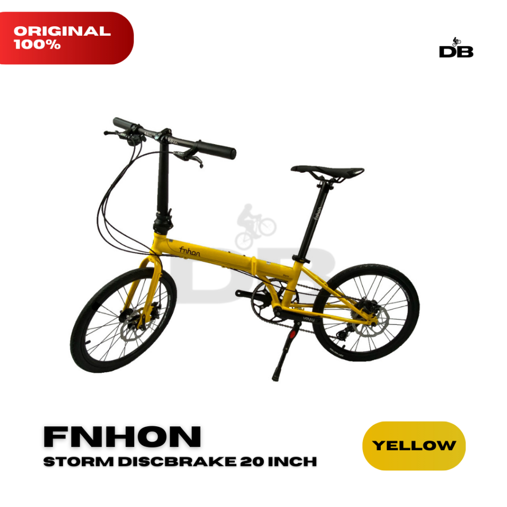 Jual Deleobike Sepeda Lipat FNHON Storm Discbrake 20 Inch Yellow ...