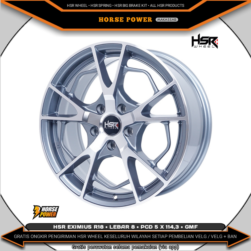 Jual Velg R18 • Mobil 5 Baut Roda • Single Pcd 5 x 114,3 • Hsr Eximius ...