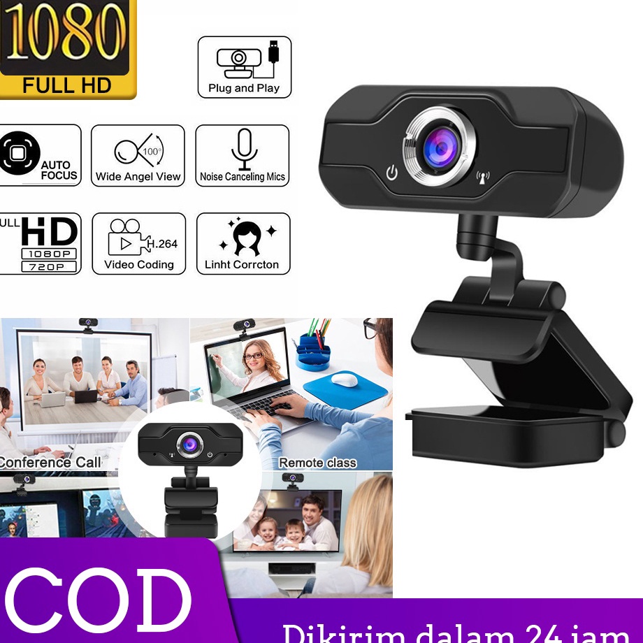 Jual 18p USB Webcam Camera Rotatable 36 Mic Laptop Komputer PC Camera ...