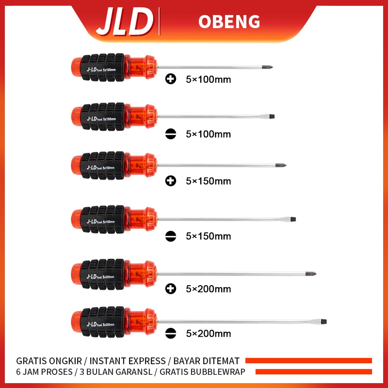 Jual JLD Obeng Ketok Magnet CR-V Obeng Plus Minus Magnet/Screwdriver ...