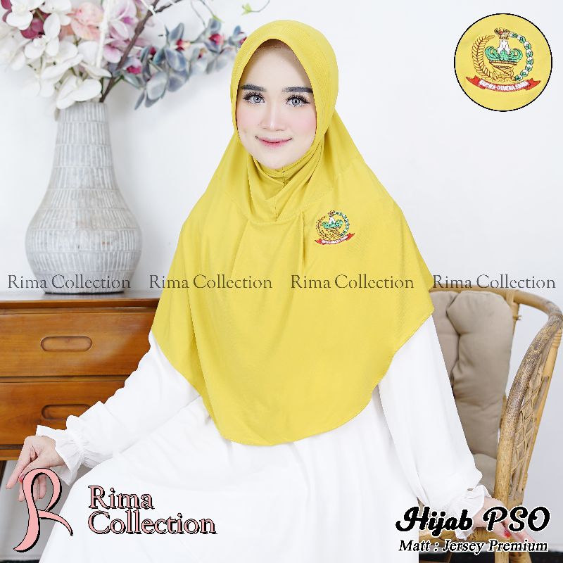 Jual (ORI)Jilbab Persit Pso Original Terbaru Hijab Persit Lime Persit ...