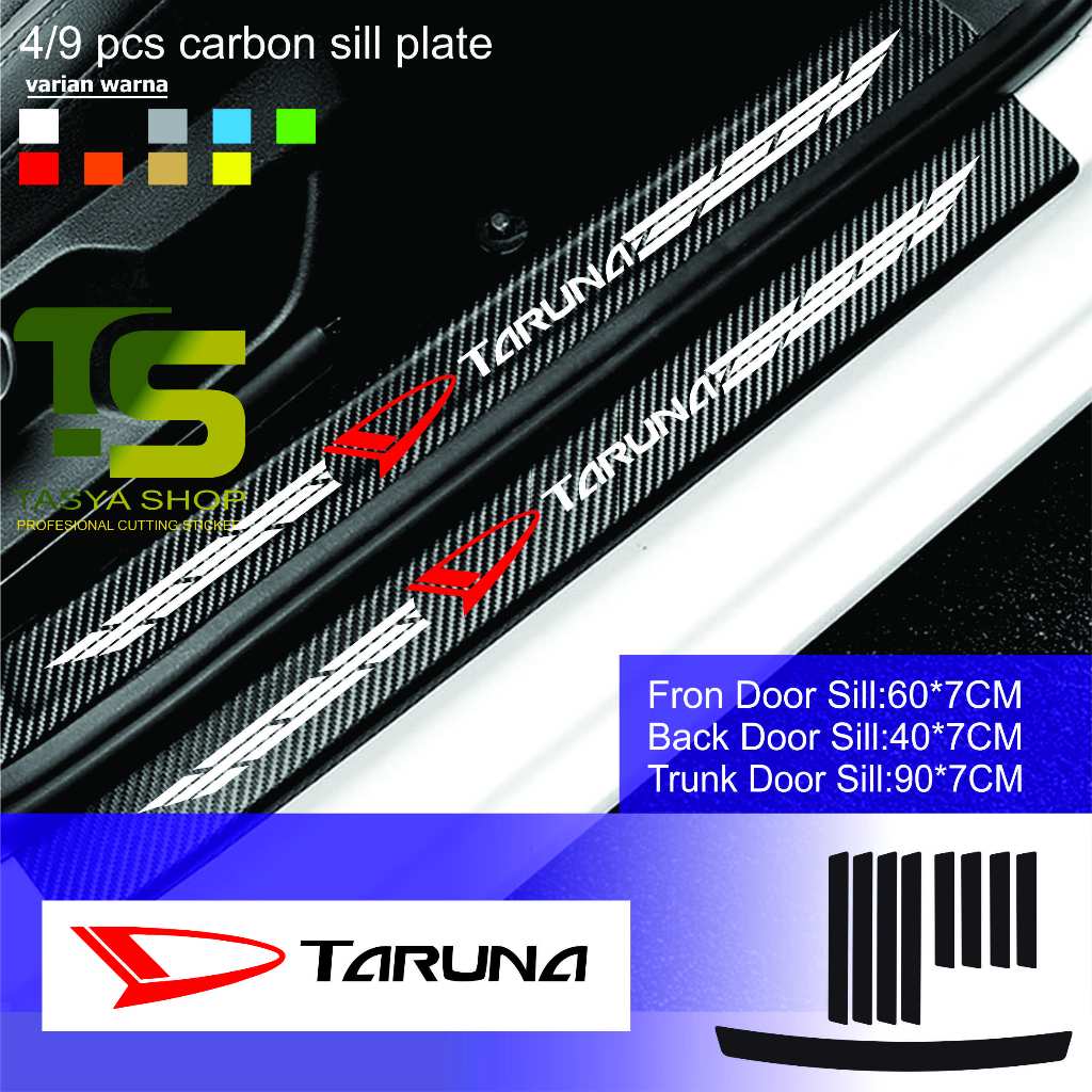 Jual SILL PLATE CARBON 3D MOBIL DAIHATSU TARUNA SEPAKET 4/9PCS | Shopee ...