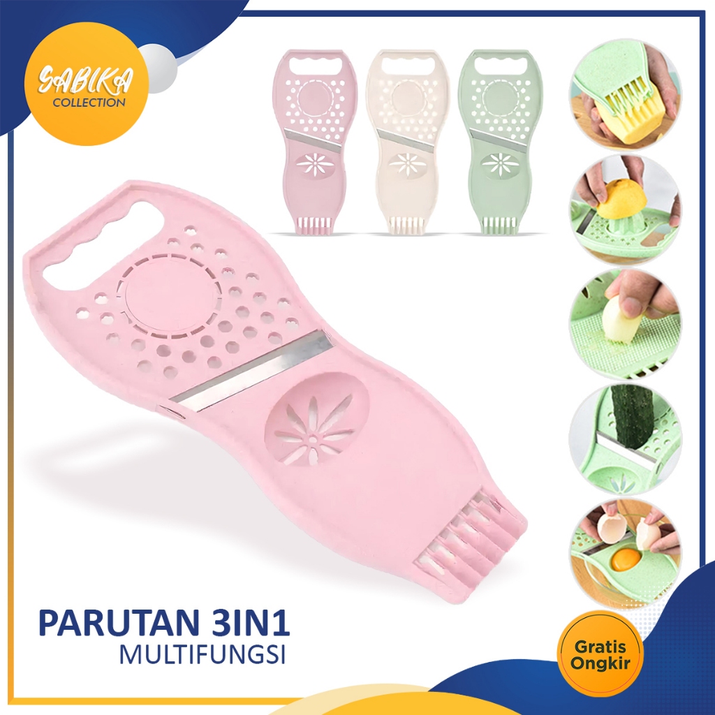 Jual Parutan 3in1 Multifungsi Stainless Anti Karat Manual Pemotong ...