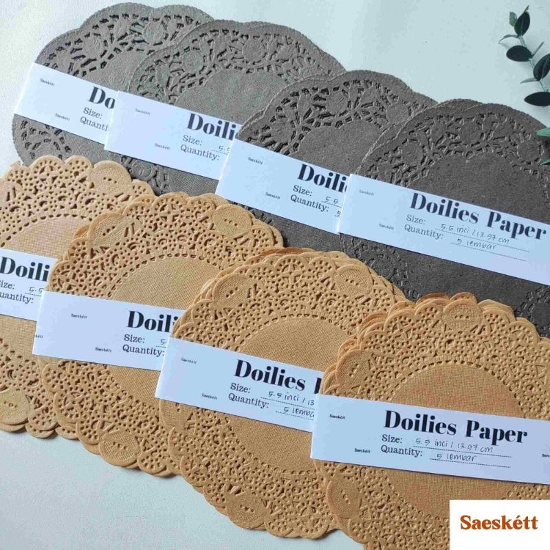 Jual Kertas Renda Doilies 5.5 Inch Paper Lace Oval Warna Cokelat ...