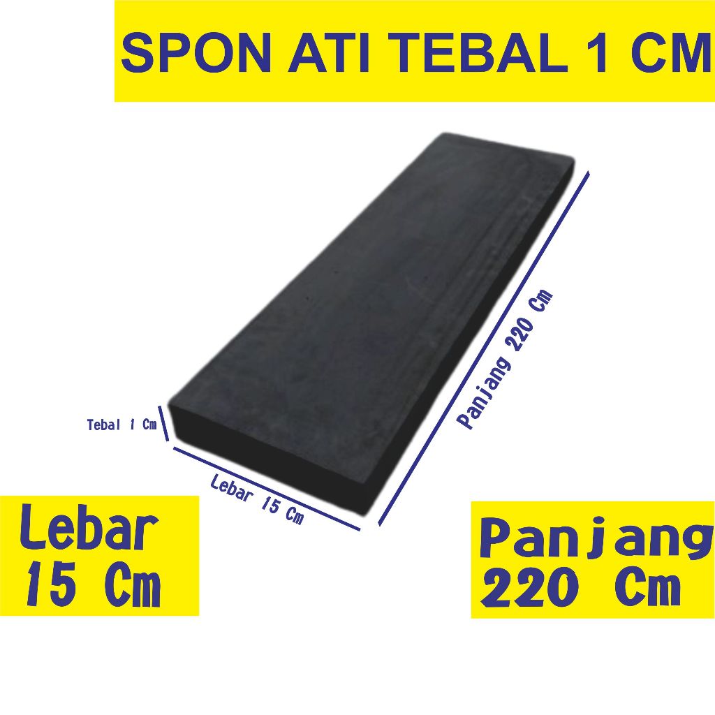 Jual SPON ATI TEBAL 1 CM WARNA HITAM LEBAR 15 CM X PANJANG 220 CM ...