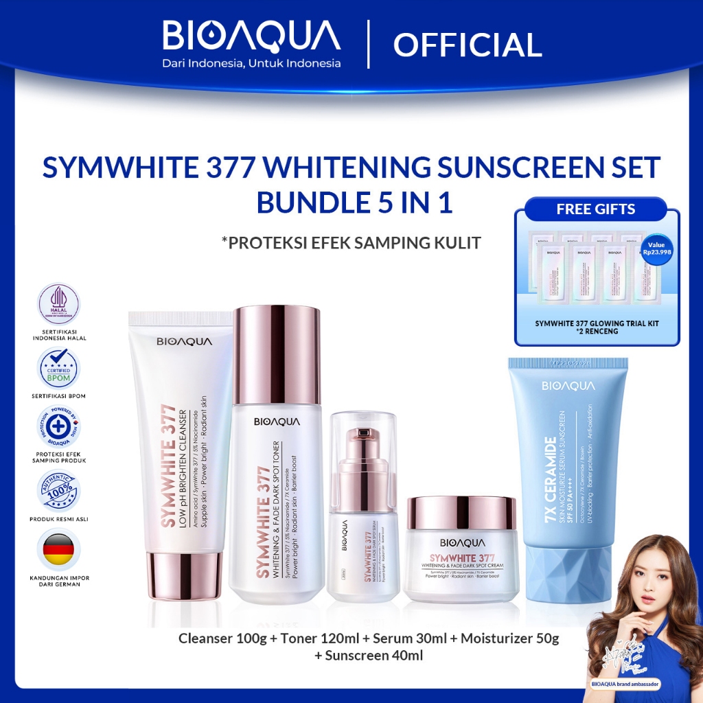 Jual BIOAQUA Symwhite 377 Whitening With Sunscreen Sunblock Wajah Moisturizer Cream / Toner ...