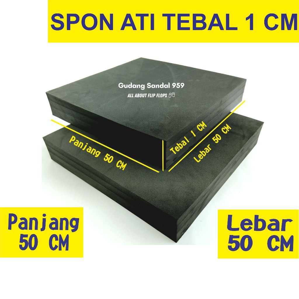 Jual SPON ATI / BUSA ATI / SPON EVA TEBAL 1 CM WARNA HITAM BENTUK ...
