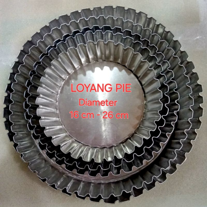 Jual LOYANG PIE / CETAKAN PIE ALUMINIUM DIAMETER 16-26 CM | Shopee ...