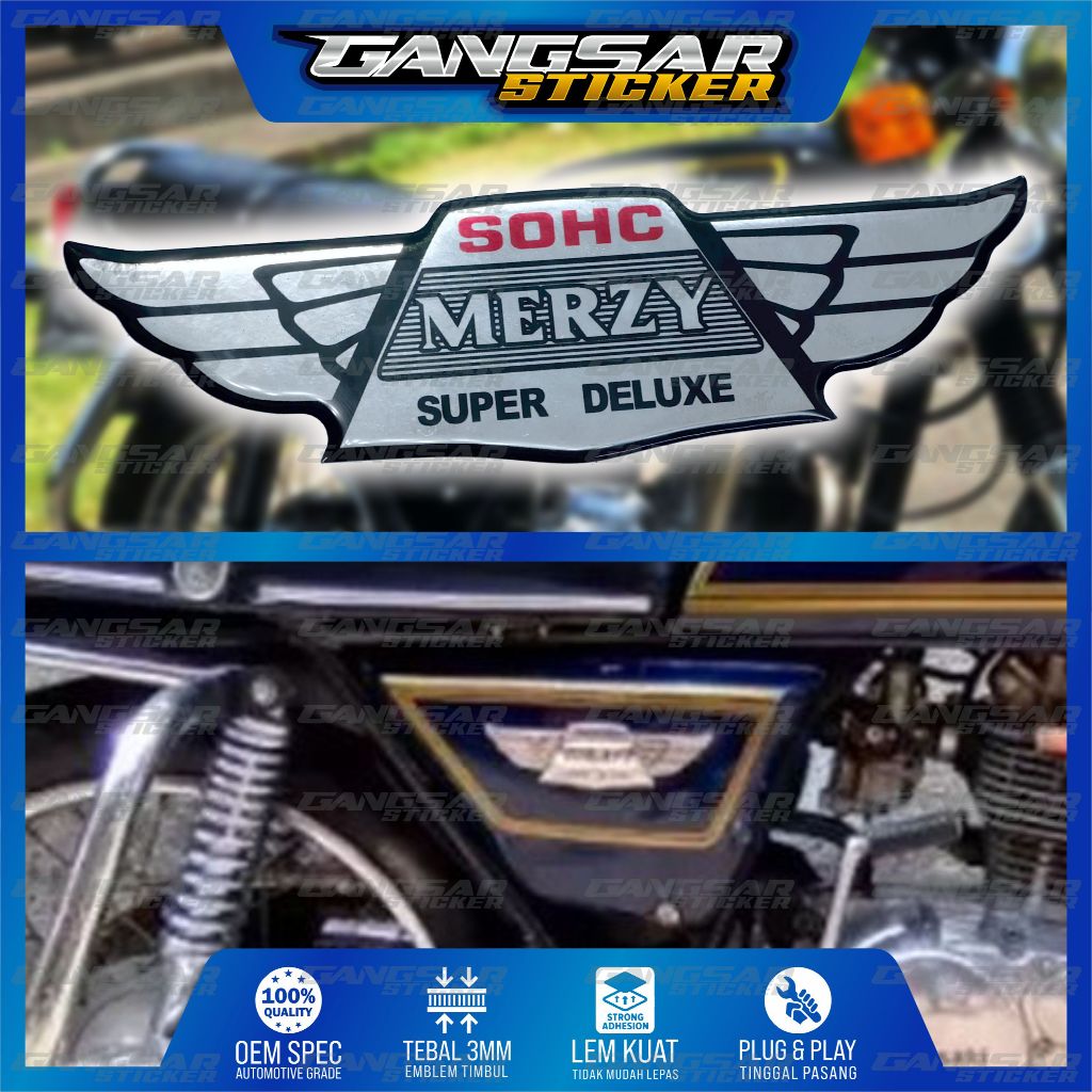 Jual Emblem timbul kawasaki binter merzy / emblem sayap binter merzy ...