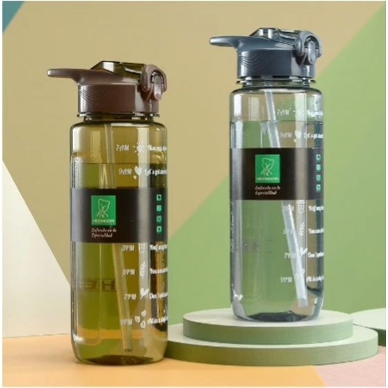 Jual Botol minum motivasi BPA FREE transparant botol minum plastik ...