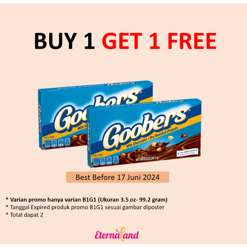 Jual Goobers Chocolate - cokelat goobers impor usa | Shopee Indonesia