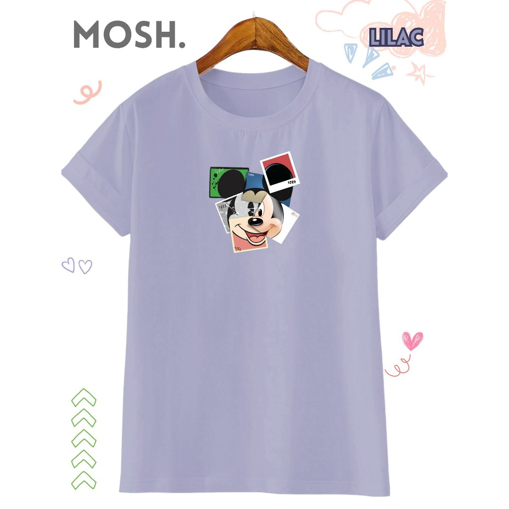 Jual MOSH. Kaos Atasan Wanita Lucu Korean Distro Kaos Mickey Mouse R2 | Shopee Indonesia