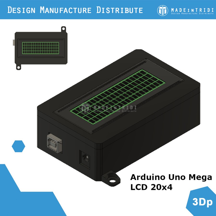 Jual Madeintridi casing Arduino Uno Mega lcd casing 20x4 lcd case 2004 ...