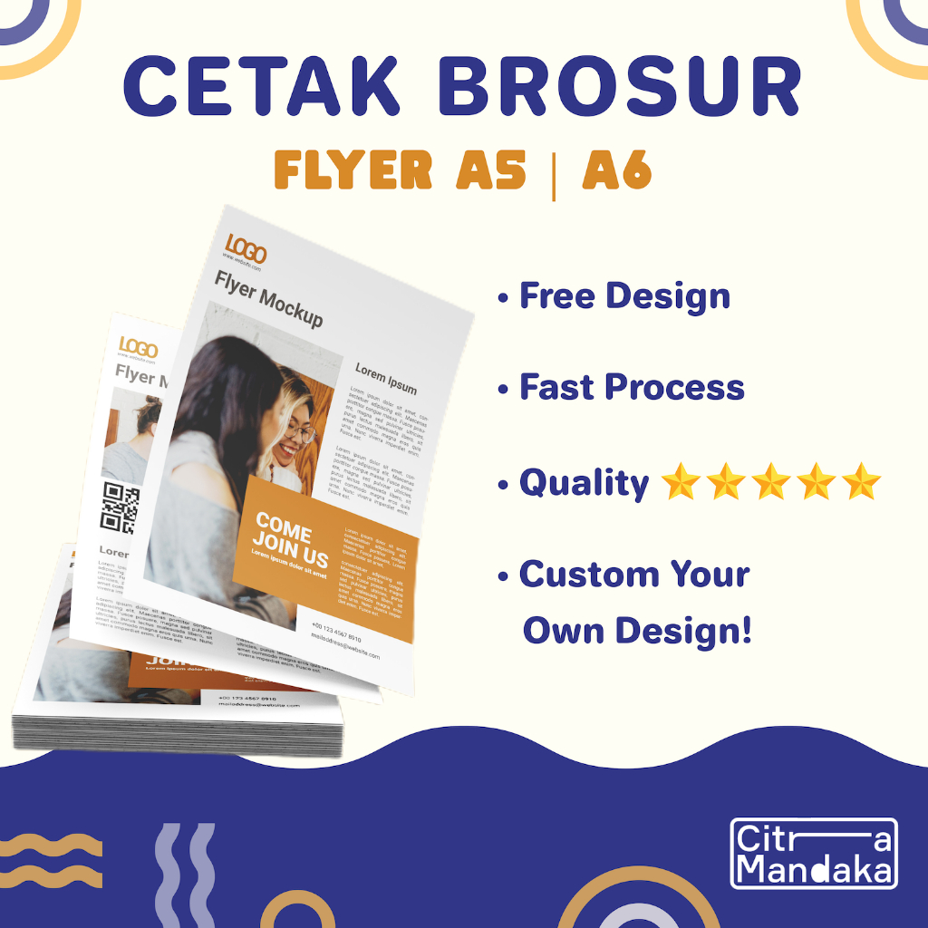 Jual Brosur Custom Print Flyer Promosi A5 | A6 | Shopee Indonesia