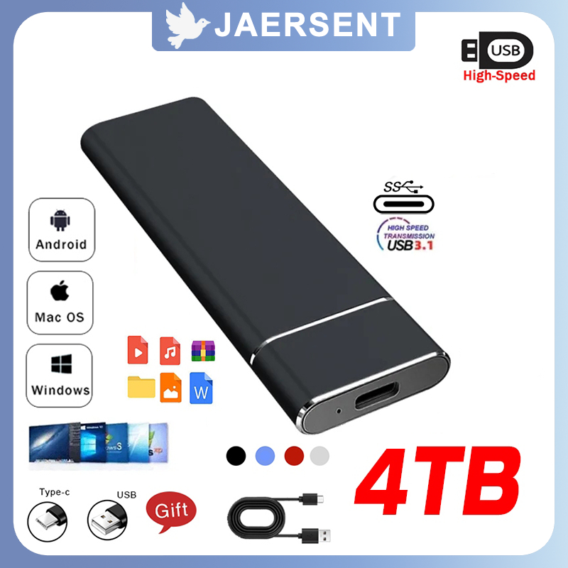Jual SSD Eksternal 4TB USB 3.0 Type-C ssd laptop PC ssd portable ...