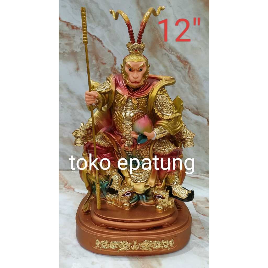 Jual patung sun go kong / kera sakti / tai sing - 12 inch - duduk ...