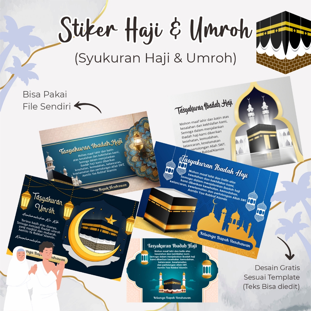 Jual STIKER SYUKURAN UMROH / STIKER SYUKURAN HAJI / HAJI & UMROH ...