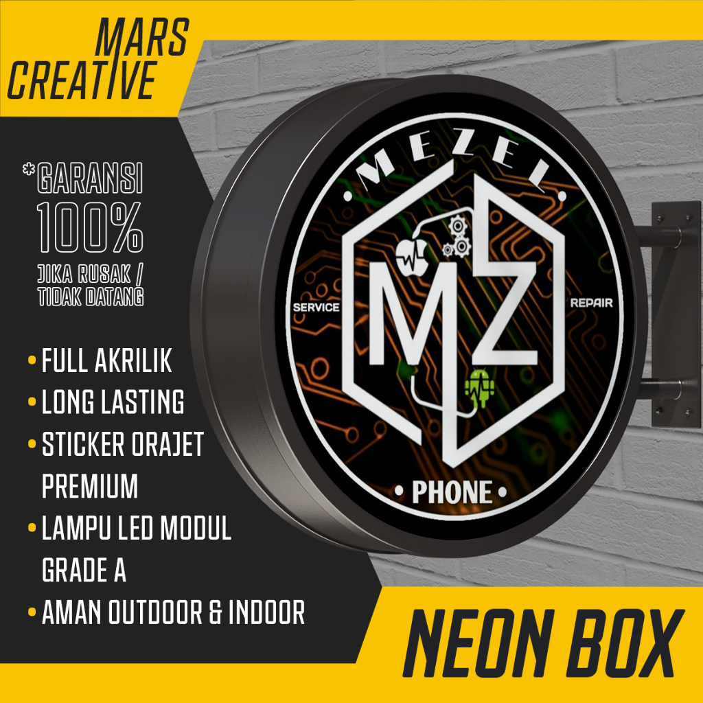 Jual NEON BOX PERSEGI / PERSEGI PANJANG | DIAMETER 70 X 80 CM BAHAN ...