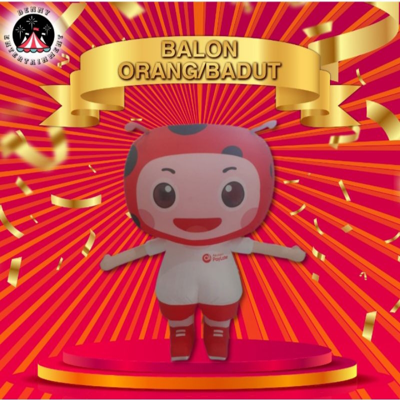 Jual custom order balon maskot balon promosi balon badut balon orang ...