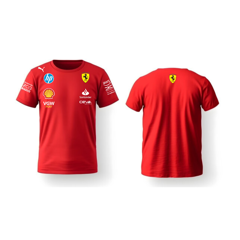 Jual T-Shirt Scuderia Ferrari 2024 F1 Team | Kaos F1 Scuderia Ferrari ...