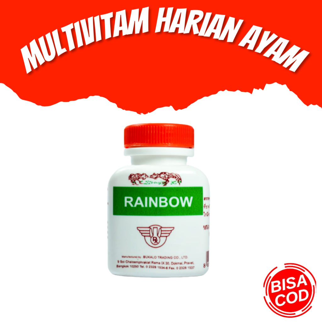 Jual PELENGKAPAN AYAM - Rainbow, Multivitamin Ayam Laga, Obat Kuat Ayam ...