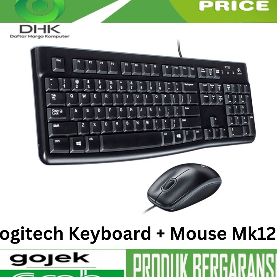 Jual Praktis Logitech Keyboard Mouse Optic USB Mk12 resmi | Shopee ...
