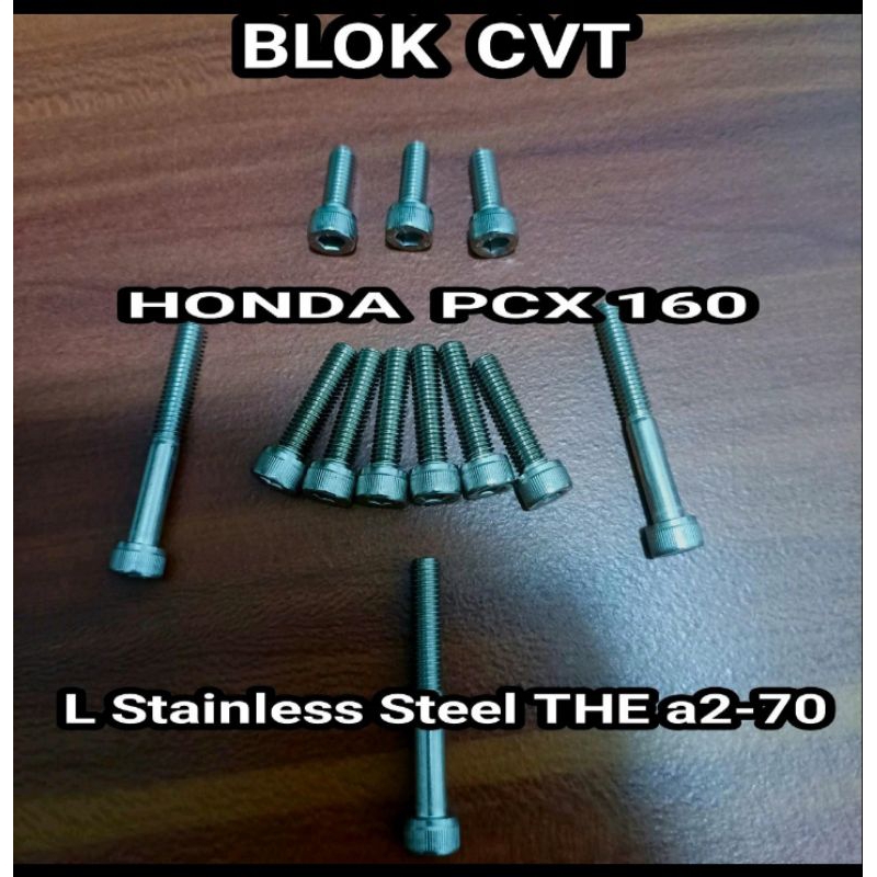 Jual baut set bak cvt pcx 160 stainless | Shopee Indonesia