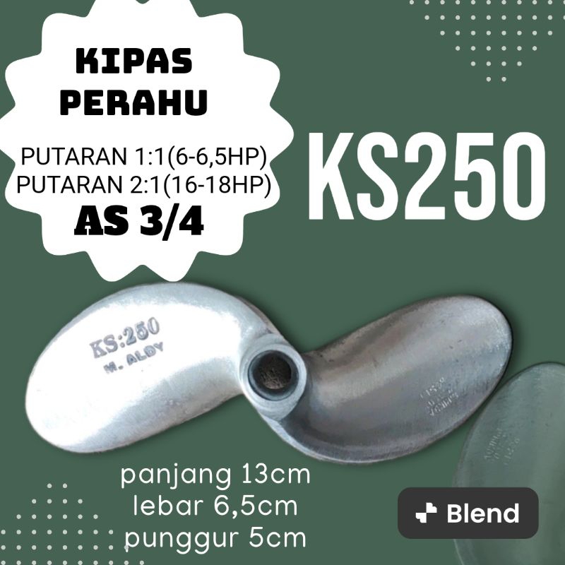 Jual KIPAS PERAHU KETINTING KS250 AS3/4 (6,5hp) | Shopee Indonesia